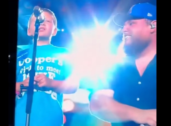 Tissue Alert: [Watch] Luke Combs Brings Young Fan Battling Cancer on ...