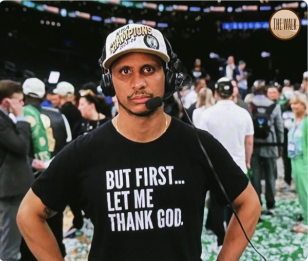Celtics Head Coach, Joe Mazzulla Dons 'But First Let Me Thank God ...