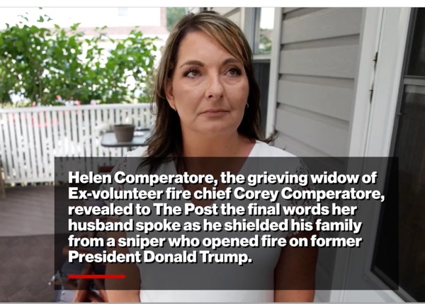 Trump Calls Widow of Corey Comperatore, the Man Killed during ...