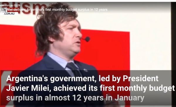 Javier Milei Delivers Argentina's First Monthly Budget Surplus in 12 Years